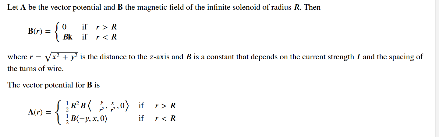 Solved Let A be ﻿the vector potential and B ﻿the magnetic | Chegg.com