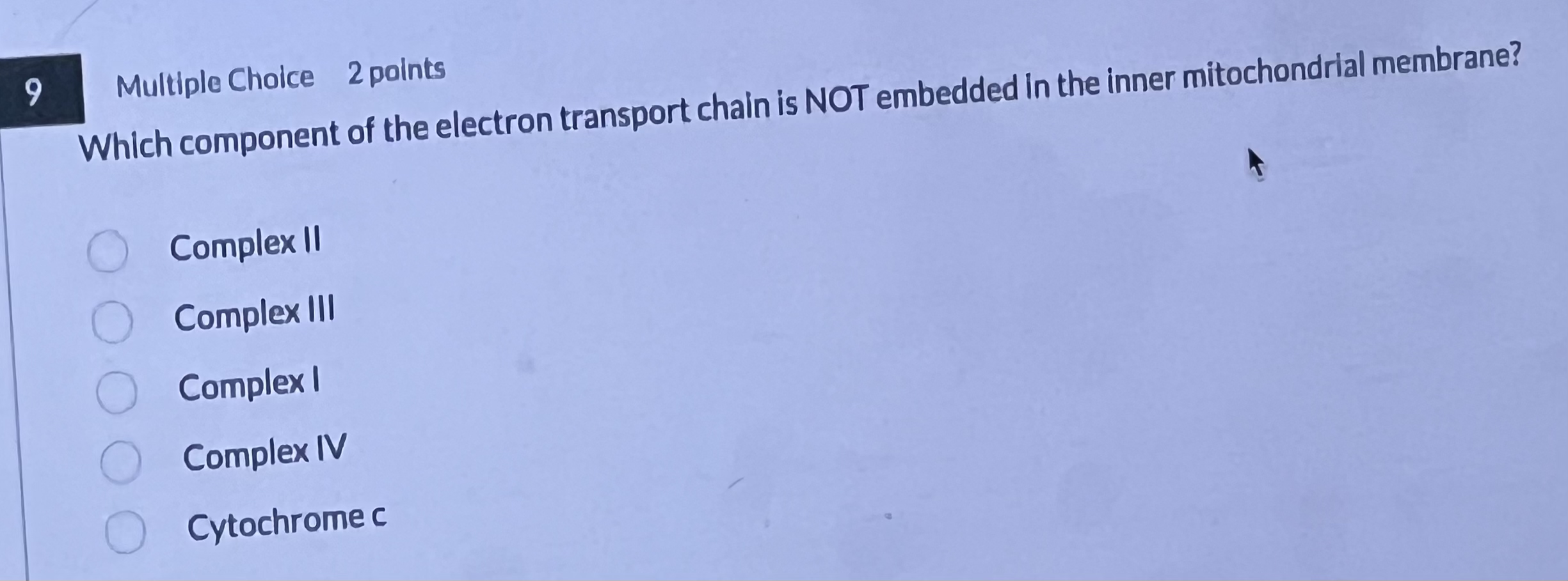 High Quality SOLUTION 9Multiple Choice2 ﻿pointsWhich component of the | Chegg.com