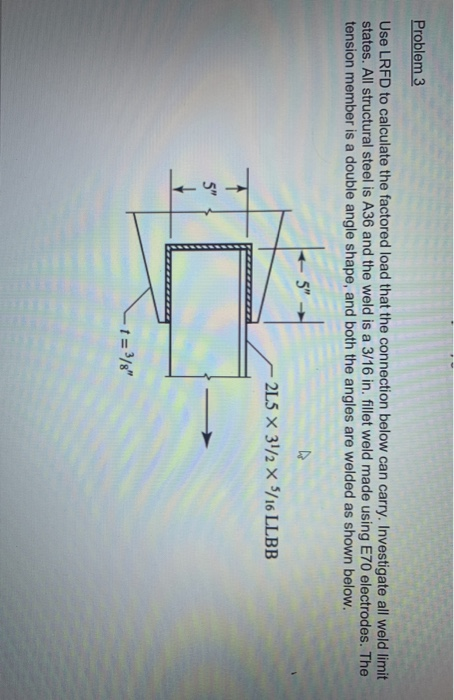 Solved Problem 3 Use LRFD to calculate the factored load | Chegg.com