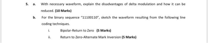 Solved 5. a. With necessary waveform, explain the | Chegg.com