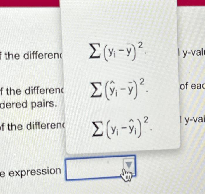 Describe the explained variation about a regression | Chegg.com