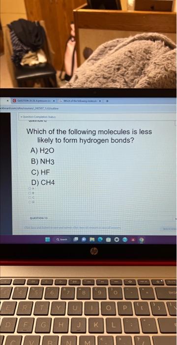 Solved Which of the following molecules is less likely to | Chegg.com
