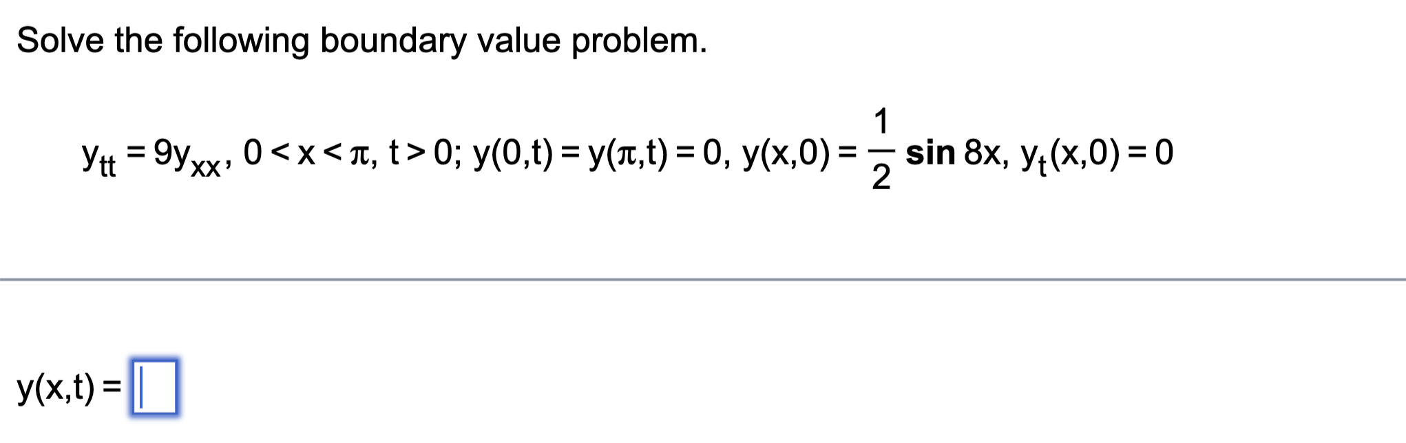 Solve the following boundary value | Chegg.com