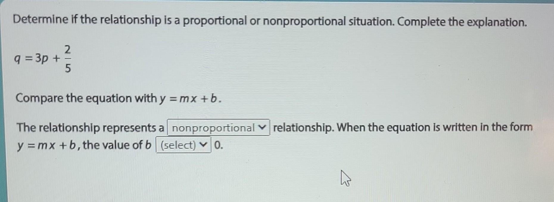 Solved Determine if the relationship is a proportional or | Chegg.com