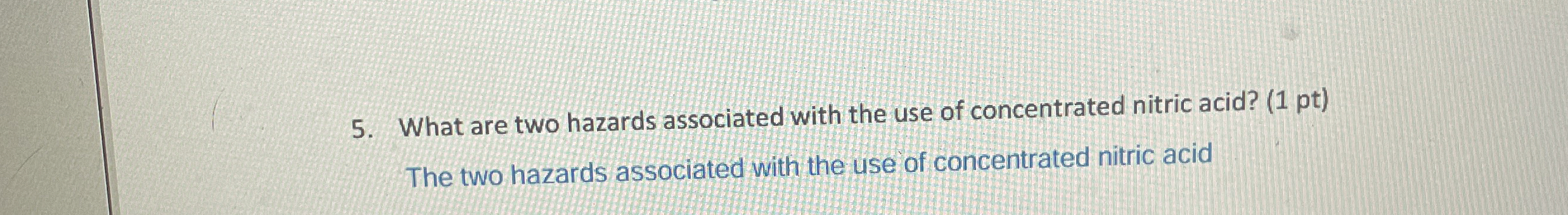 Solved What are two hazards associated with the use of | Chegg.com