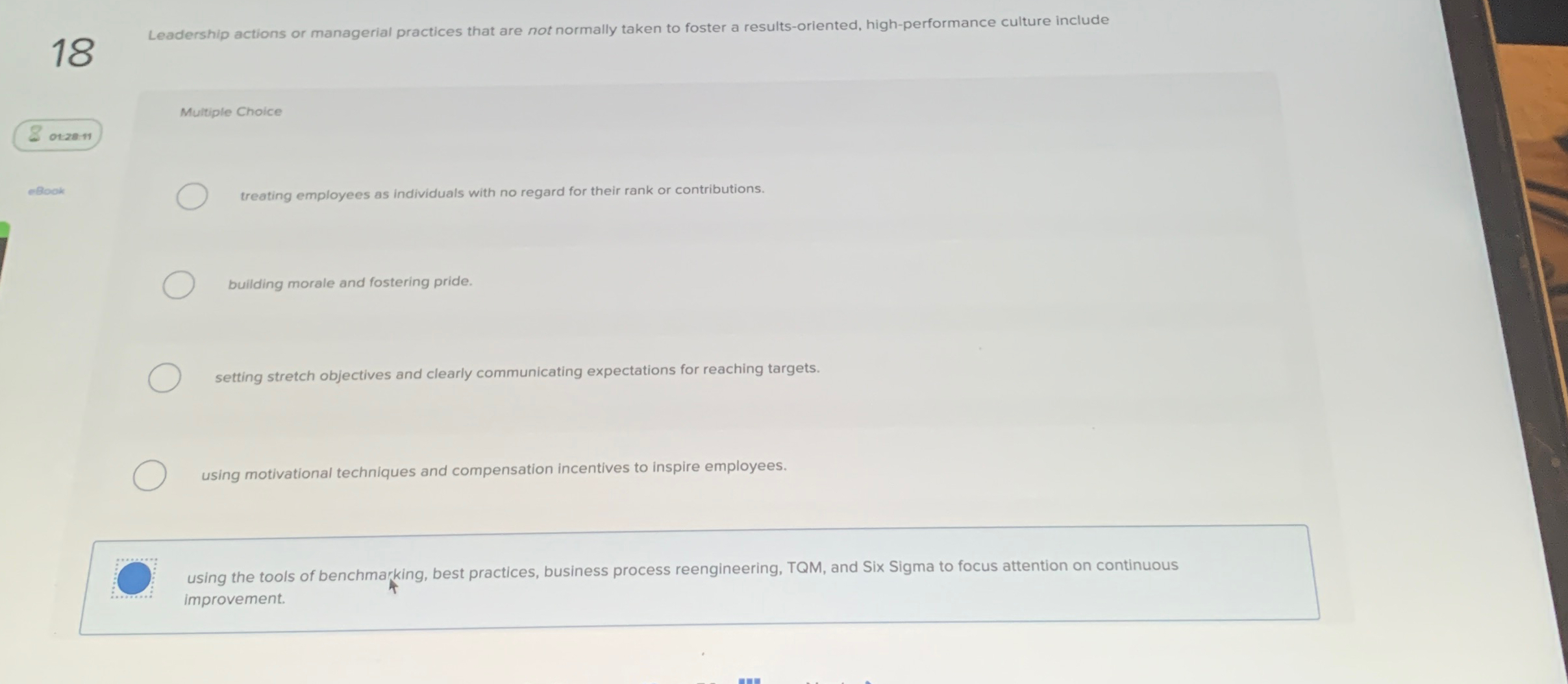 Solved 18Leadership actions or managerial practices that are | Chegg.com
