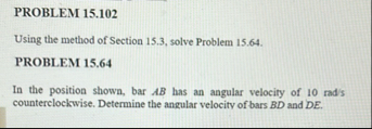 PROBLEM 15.102Using the method of Section 15.3, | Chegg.com