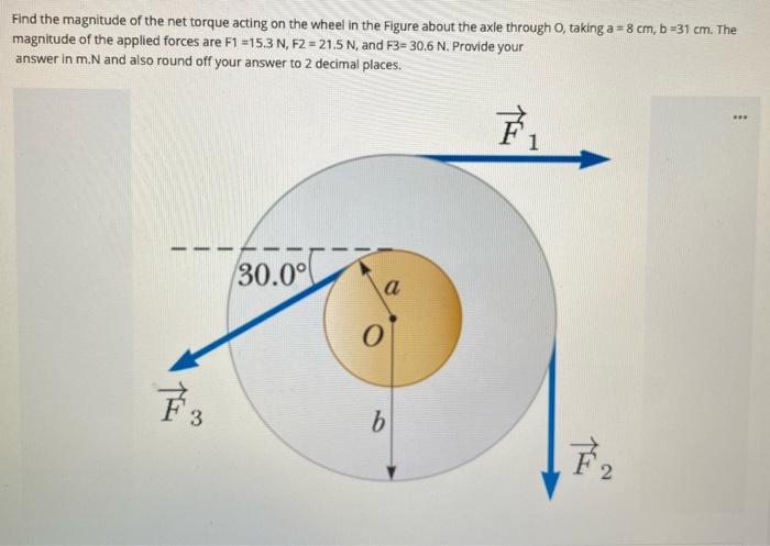 Solved Find the magnitude of the net torque acting on the | Chegg.com