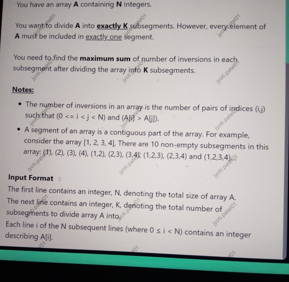 Solved You have an array A containing N ﻿integers.You | Chegg.com