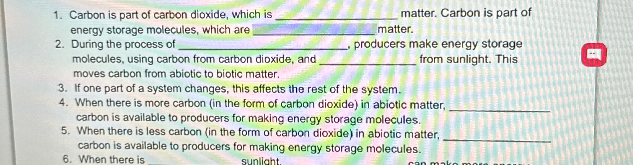 Solved Carbon is part of carbon dioxide, which is q, | Chegg.com