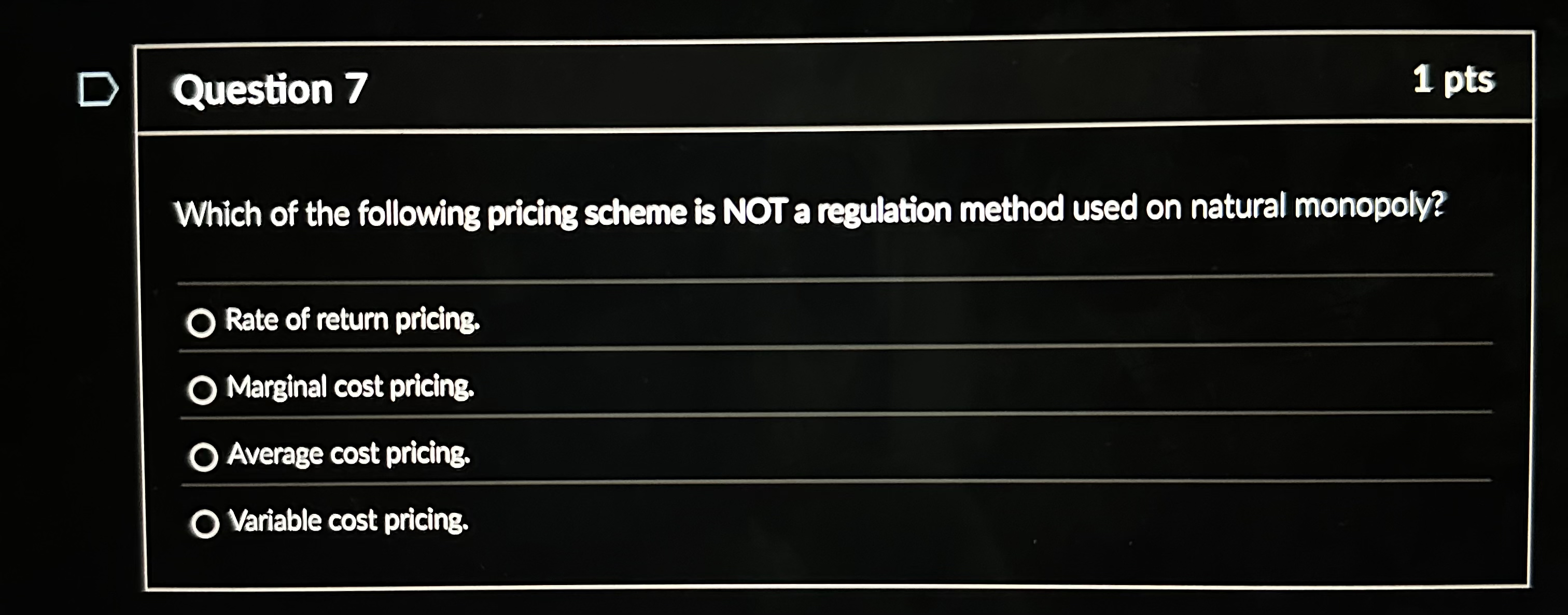High Quality SOLUTION Question 71 ﻿ptsWhich of the following pricing | Chegg.com