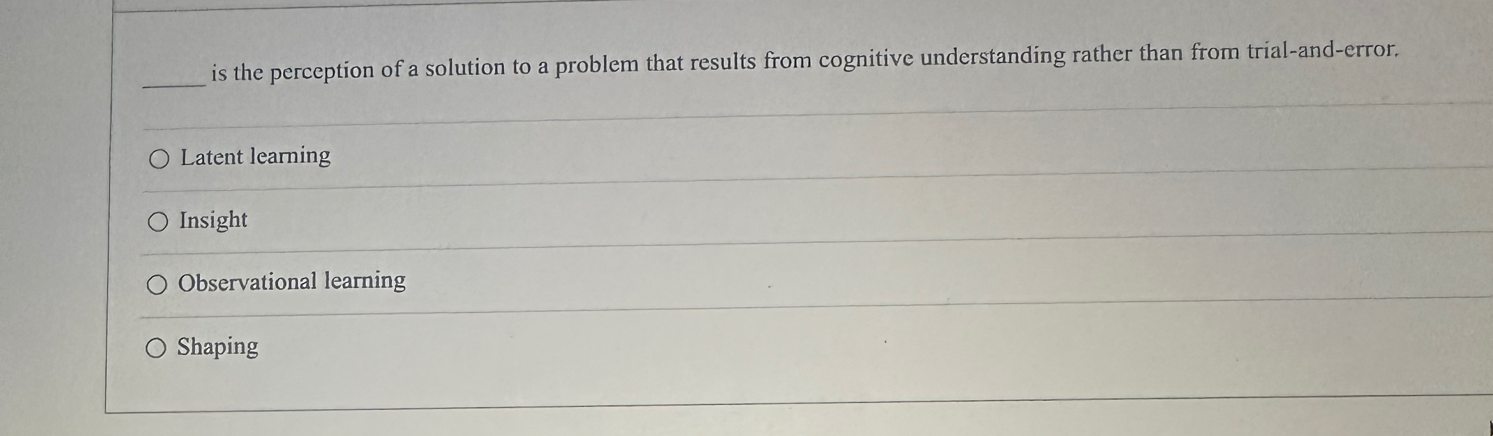 Solved is the perception of a solution to a problem that | Chegg.com