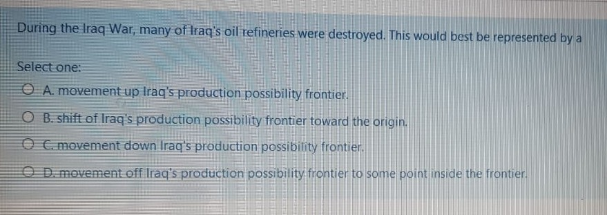 Solved During the Iraq War, many of Iraq's oil refineries | Chegg.com