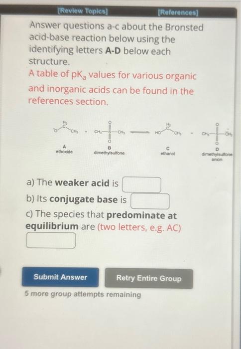 Solved Answer questions a-c about the Bronsted acid-base | Chegg.com