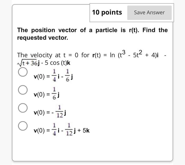 Solved The position vector of a particle is r(t). Find the | Chegg.com