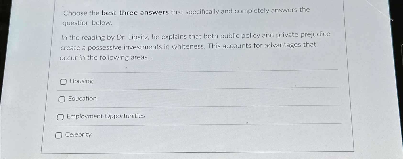 Solved Choose the best three answers that specifically and | Chegg.com