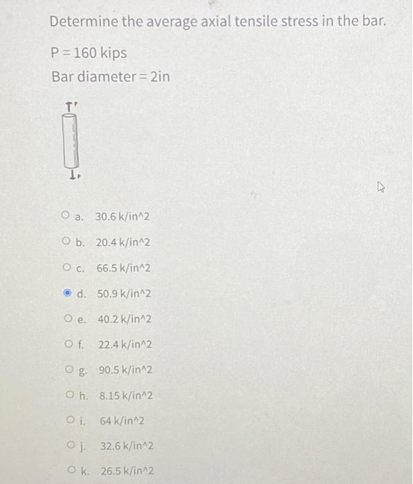 Solved Determine the average axial tensile stress in the | Chegg.com