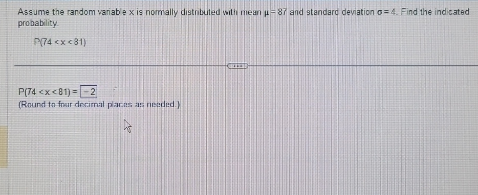 Solved Assume the random variable x ﻿is normally distributed | Chegg.com