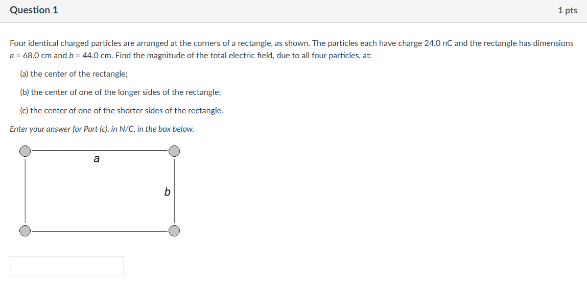 Solved Question 1Four identical charged particles are | Chegg.com