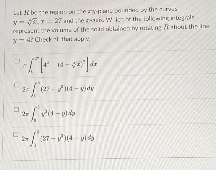 Solved Let R be the region on the xy-plane bounded by the | Chegg.com