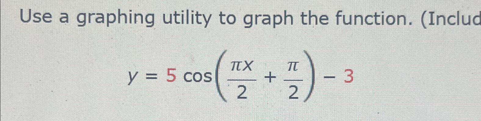 Solved Use a graphing utility to graph the function. | Chegg.com