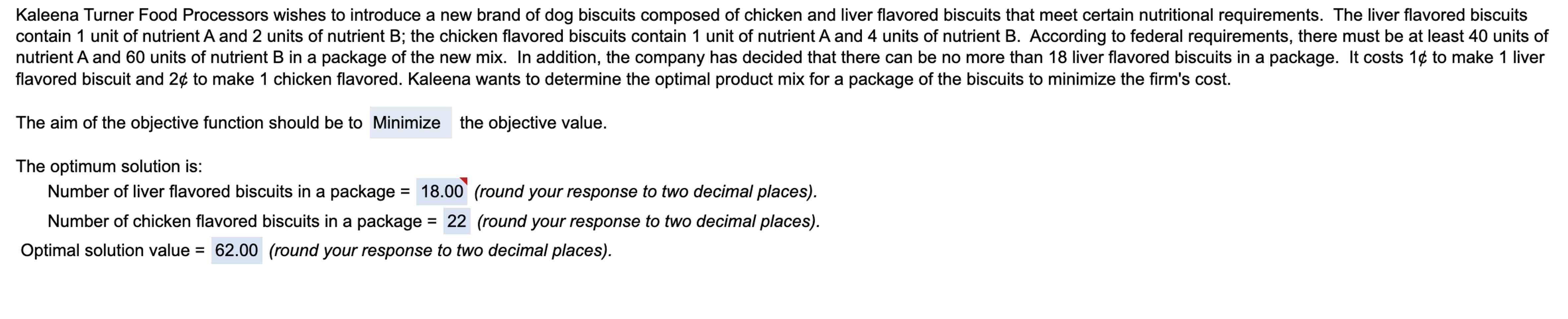 flavored biscuit and 2φ ﻿to make 1 ﻿chicken flavored. | Chegg.com