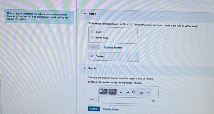Solved Part A IP An object is located to the left of a | Chegg.com