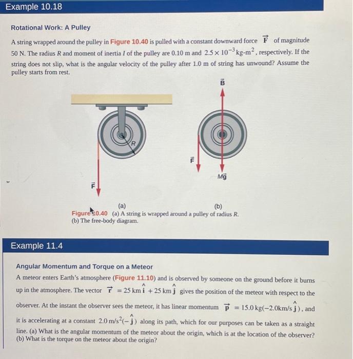 Solved Rotational Work: A Pulley A string wrapped around the | Chegg.com