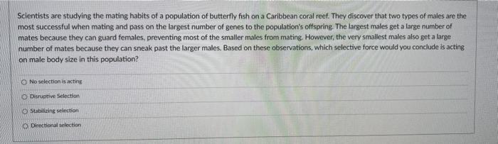 Solved Scientists are studying the mating habits of a | Chegg.com