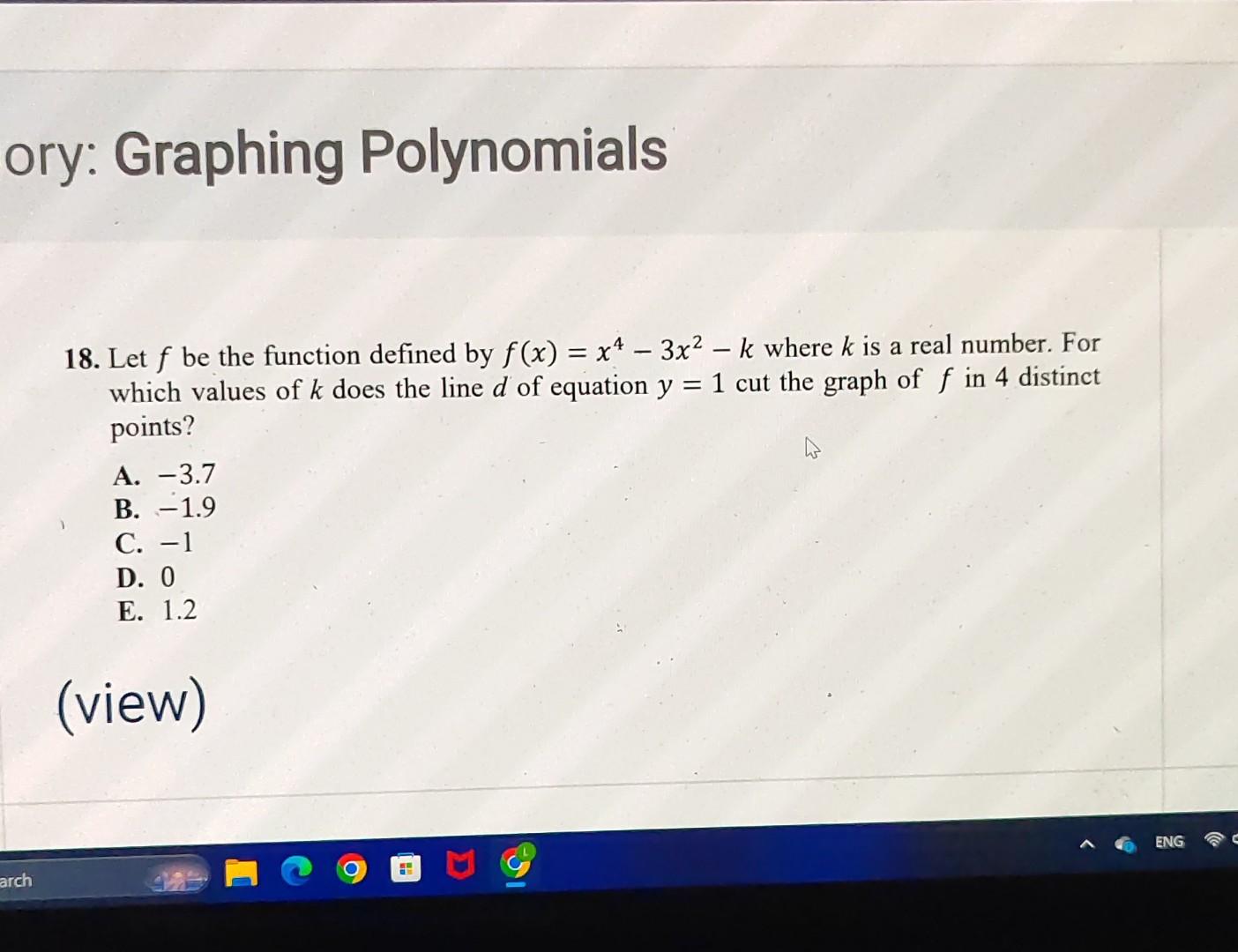 ory: Graphing Polynomials 18. Let f be the function | Chegg.com