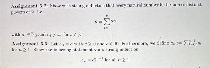 Solved Assignment 5.2: Show with strong induction that every | Chegg.com