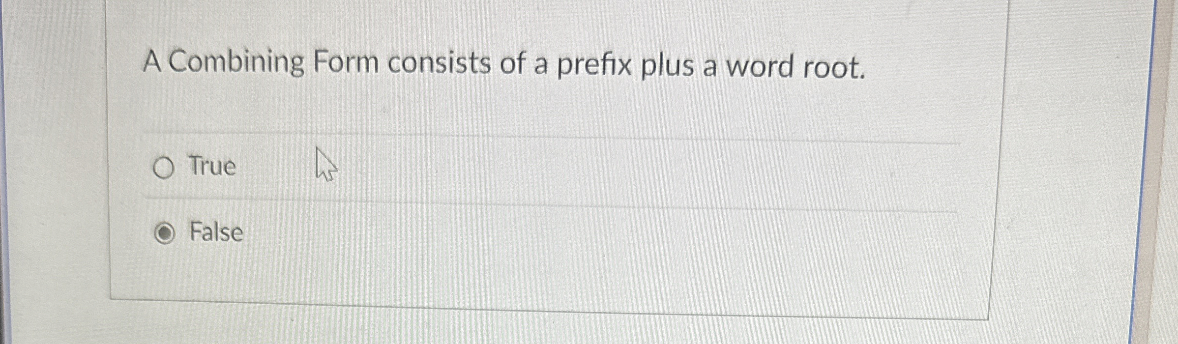 Solved A Combining Form consists of a prefix plus a word | Chegg.com
