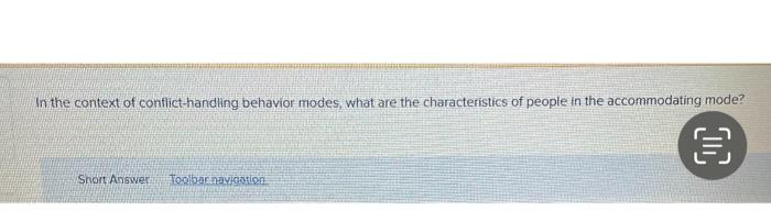 In the context of conflict-handling behavior modes, | Chegg.com