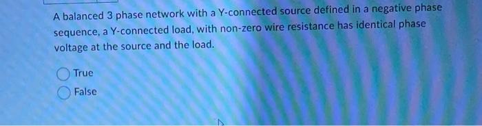 Solved A balanced 3 phase network with a Y-connected source | Chegg.com