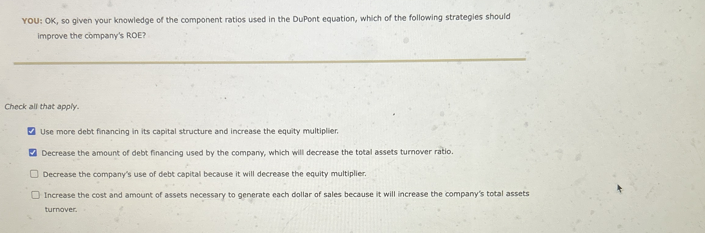 Solved YOU: OK, ﻿so given your knowledge of the component | Chegg.com