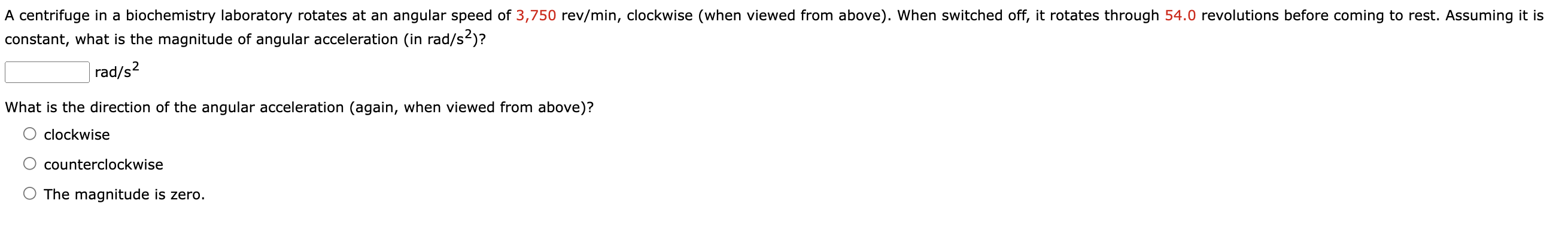 Solved constant, what is the magnitude of angular | Chegg.com