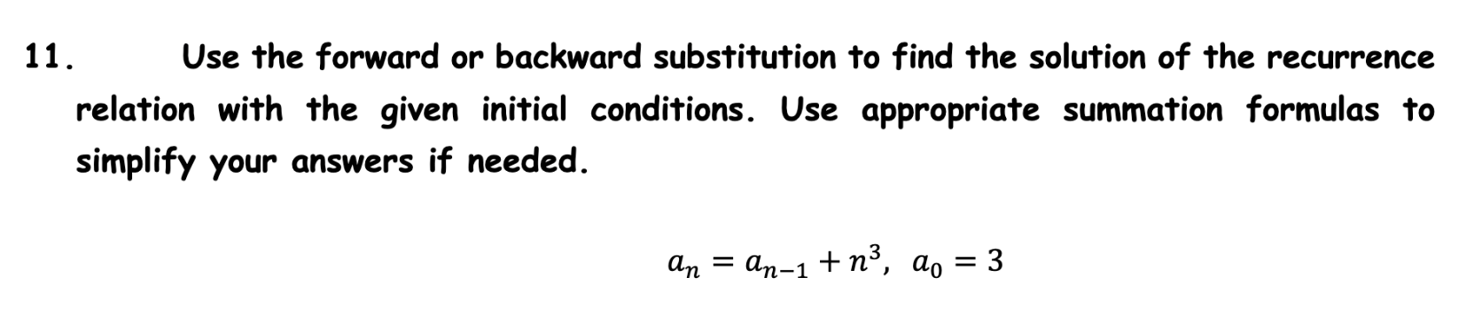 Solved Use the forward or backward substitution to find the | Chegg.com