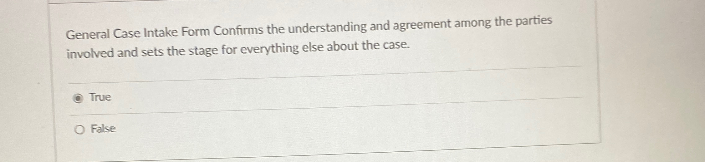 Solved General Case Intake Form Confirms the understanding | Chegg.com