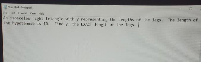 Solved "Untitled - Notepad File Edit Format View Help An | Chegg.com