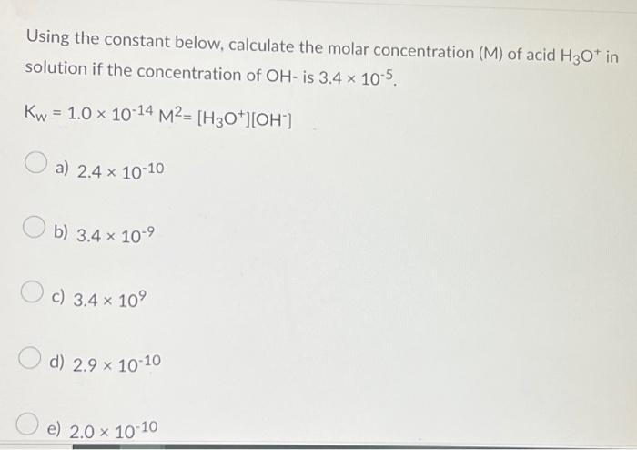 Solved Using the constant below, calculate the molar | Chegg.com