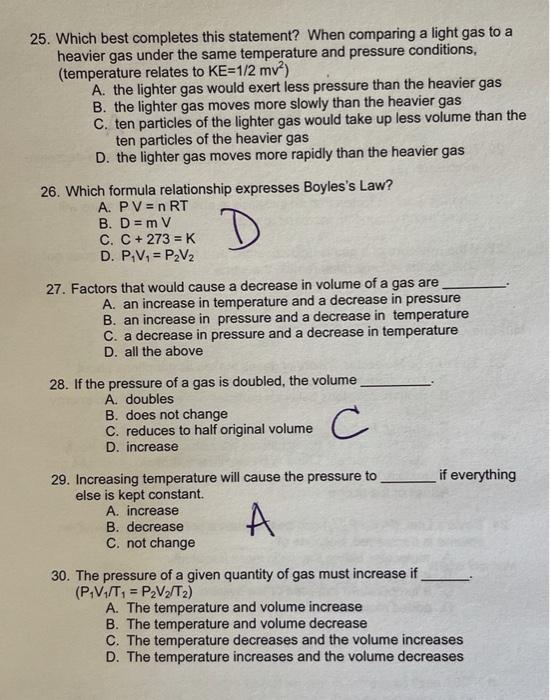Solved 25. Which best completes this statement? When | Chegg.com