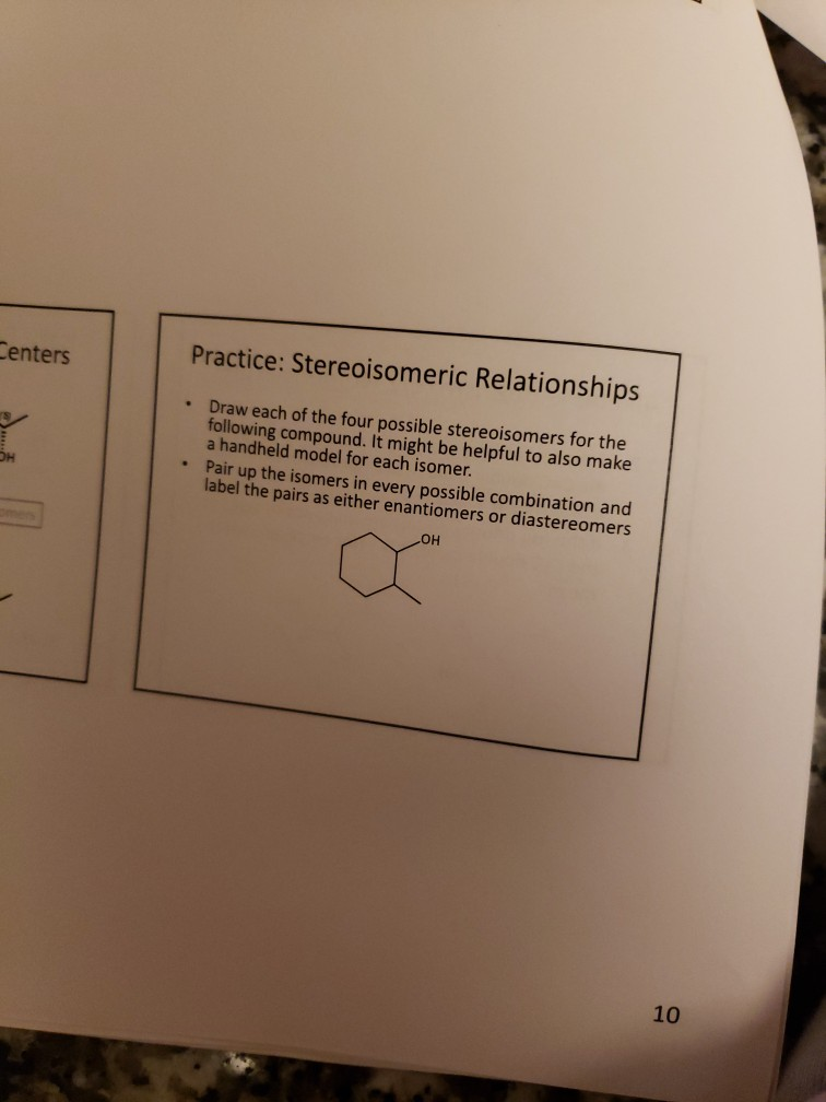 Solved Centers Practice: Stereoisomeric Relationships . Y | Chegg.com