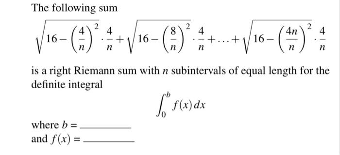 Solved The following sum | Chegg.com