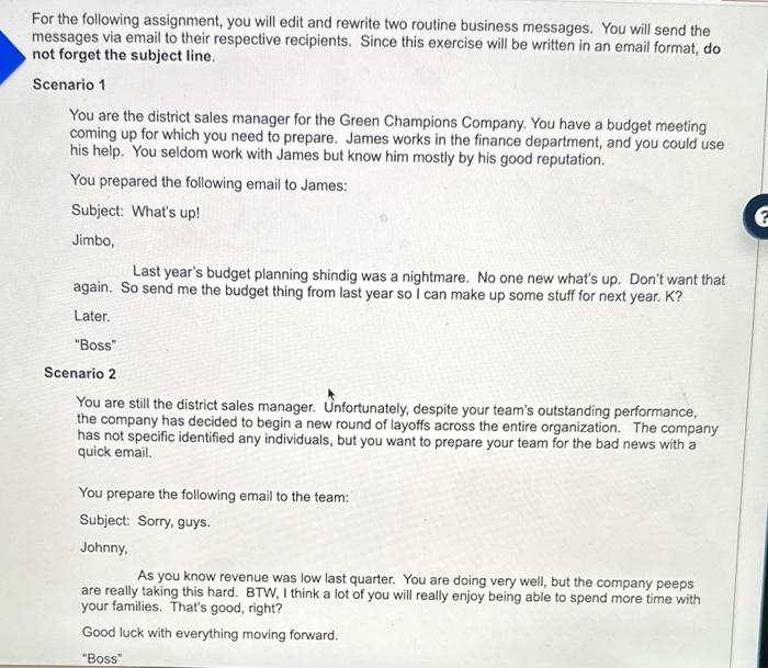 Solved For the following assignment, you will edit and | Chegg.com