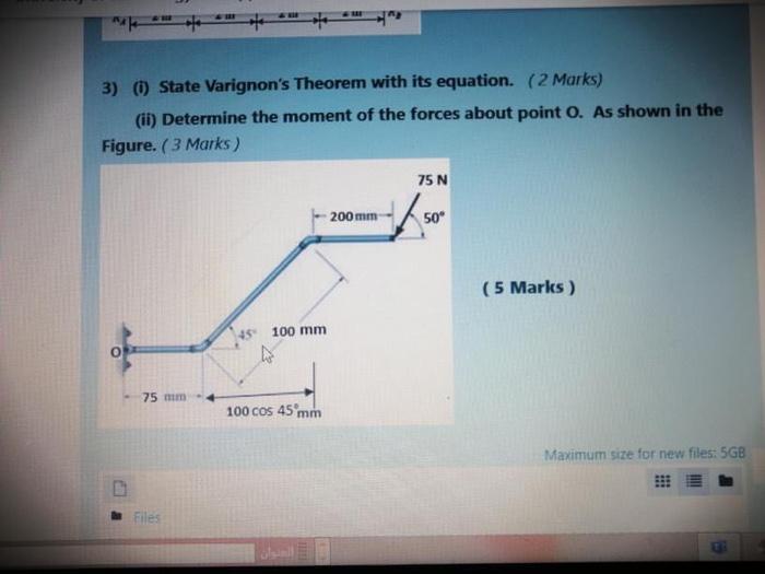 Solved 3) () State Varignon's Theorem with its equation. (2 | Chegg.com