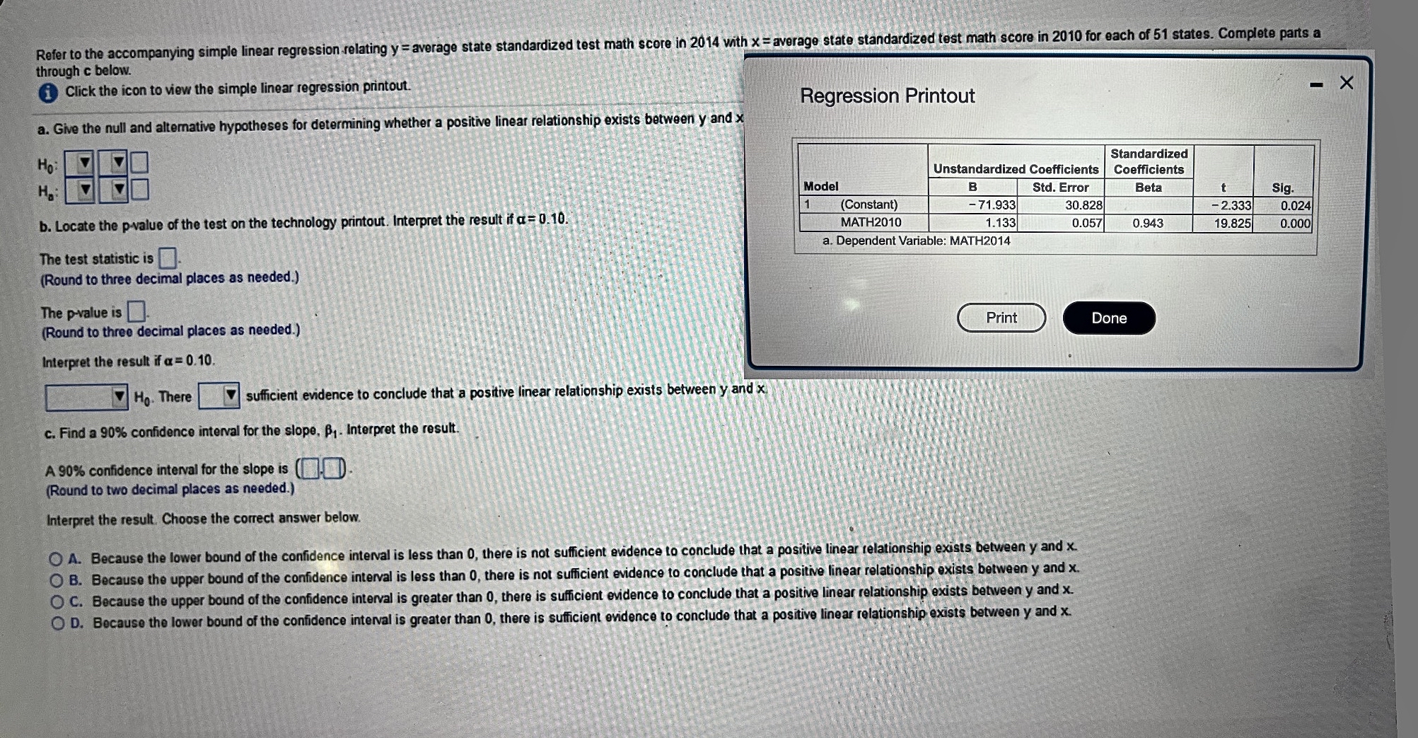 Solved Refer to the accompanying simple linear regression | Chegg.com