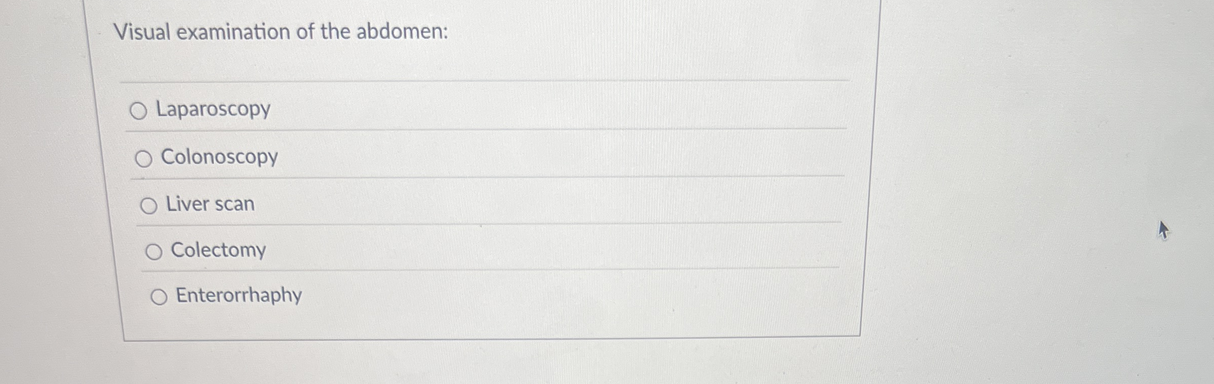 Solved Visual examination of the | Chegg.com
