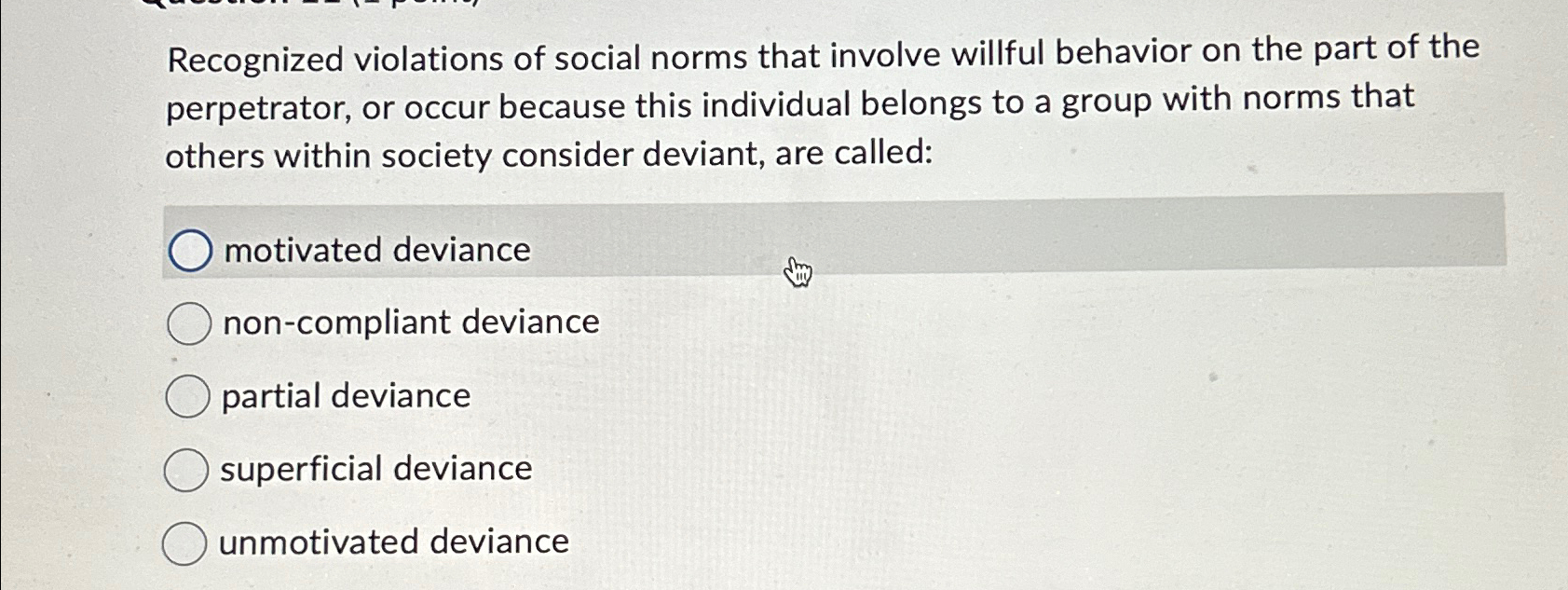 Solved Recognized violations of social norms that involve | Chegg.com