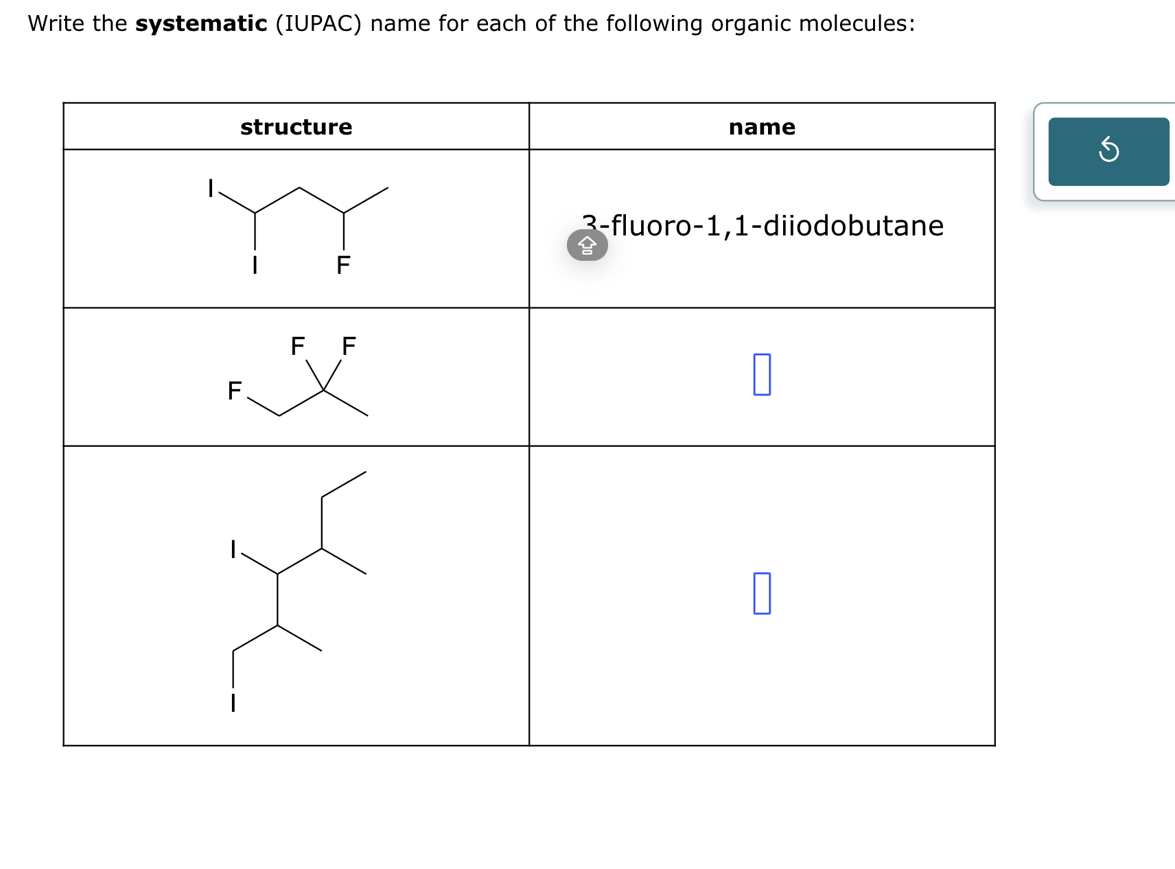 Solved Write the systematic (IUPAC) ﻿name for each of the | Chegg.com