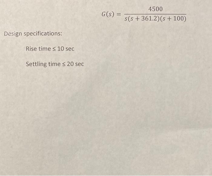 Solved need a little help designing a state space controller | Chegg.com